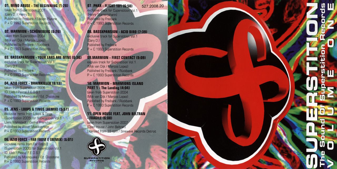 CD – Superstition Volume One 1993 – Vorder- und Rueckseite – Marcos López